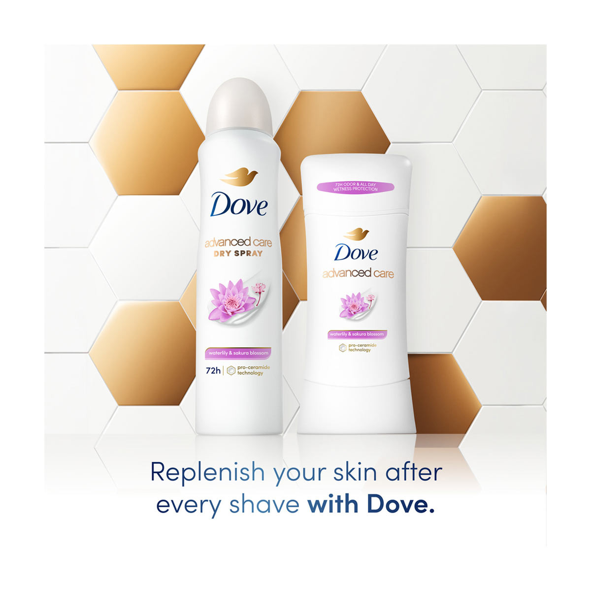 Dove Advanced Care Antiperspirant Deodorant, Waterlily and Sakura ...