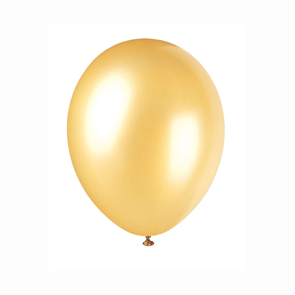 12" Latex Pearlized Balloons, Champagne Gold