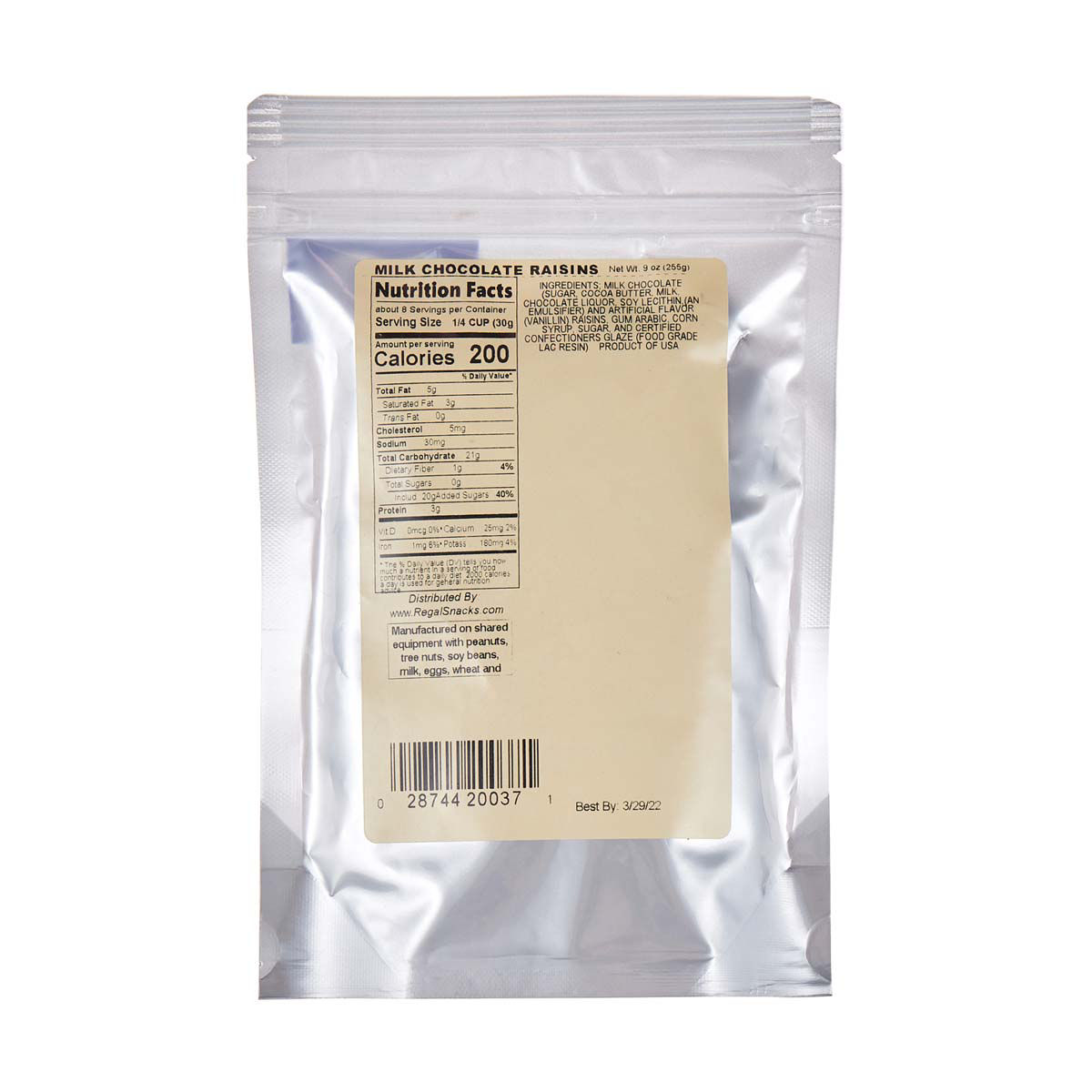 Regal Milk Chocolate Covered Raisins, 9 oz. | Hamilton Place
