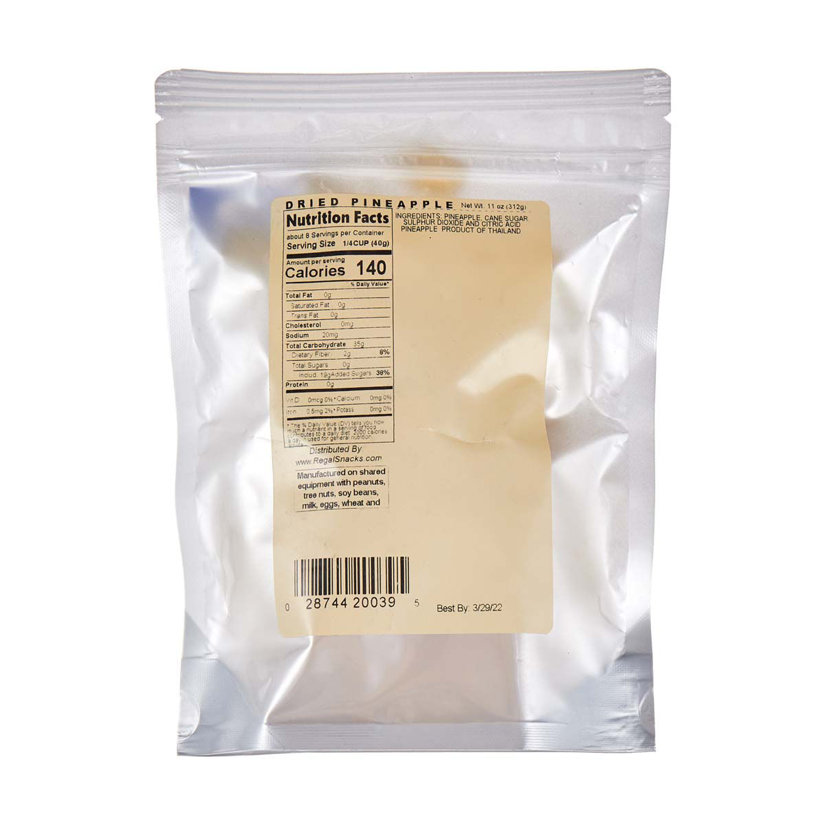 Regal Dried Pineapple Tidbits, 11 oz.