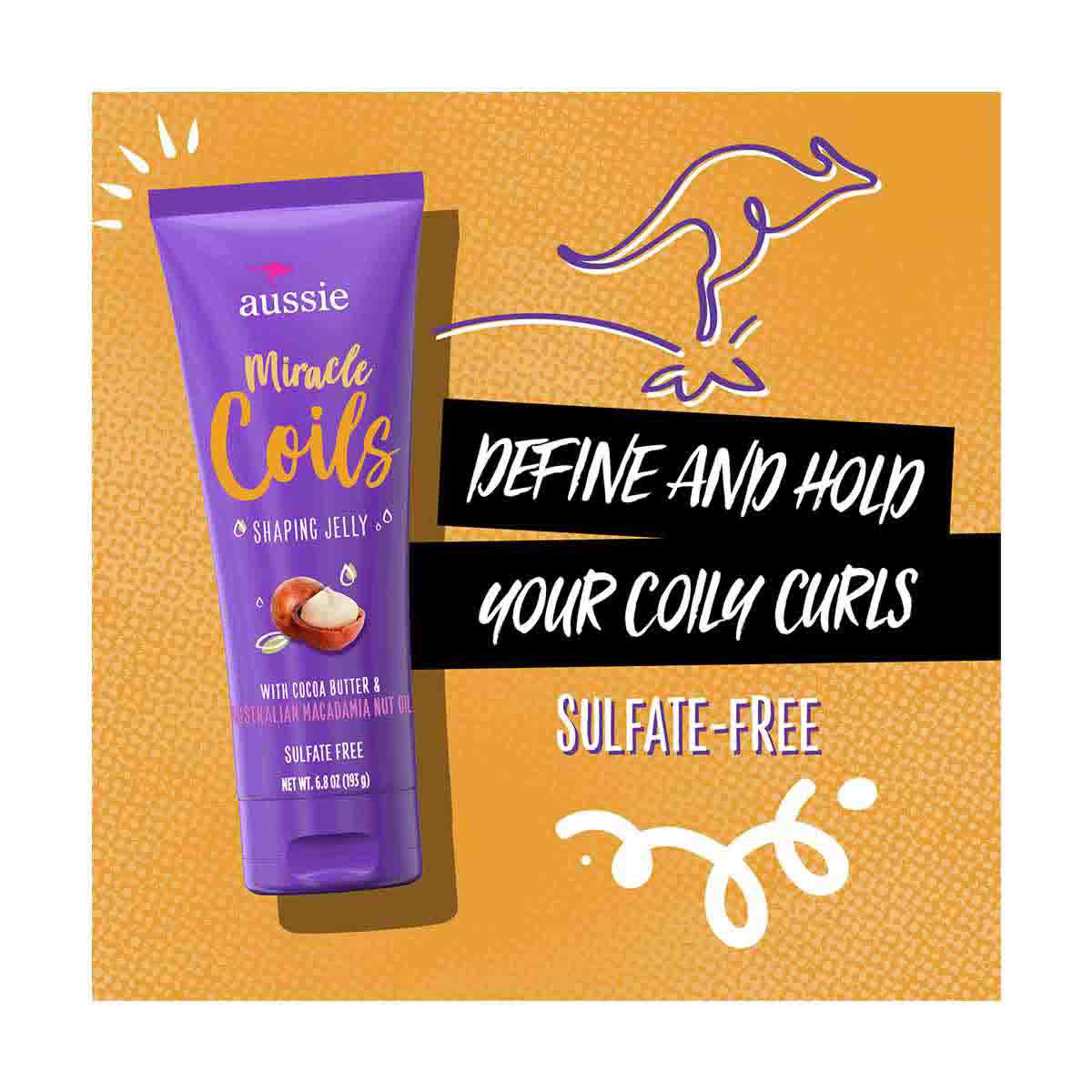 Aussie Miracle Coils Shaping Jelly with Cocoa Butter, 6.8 oz.