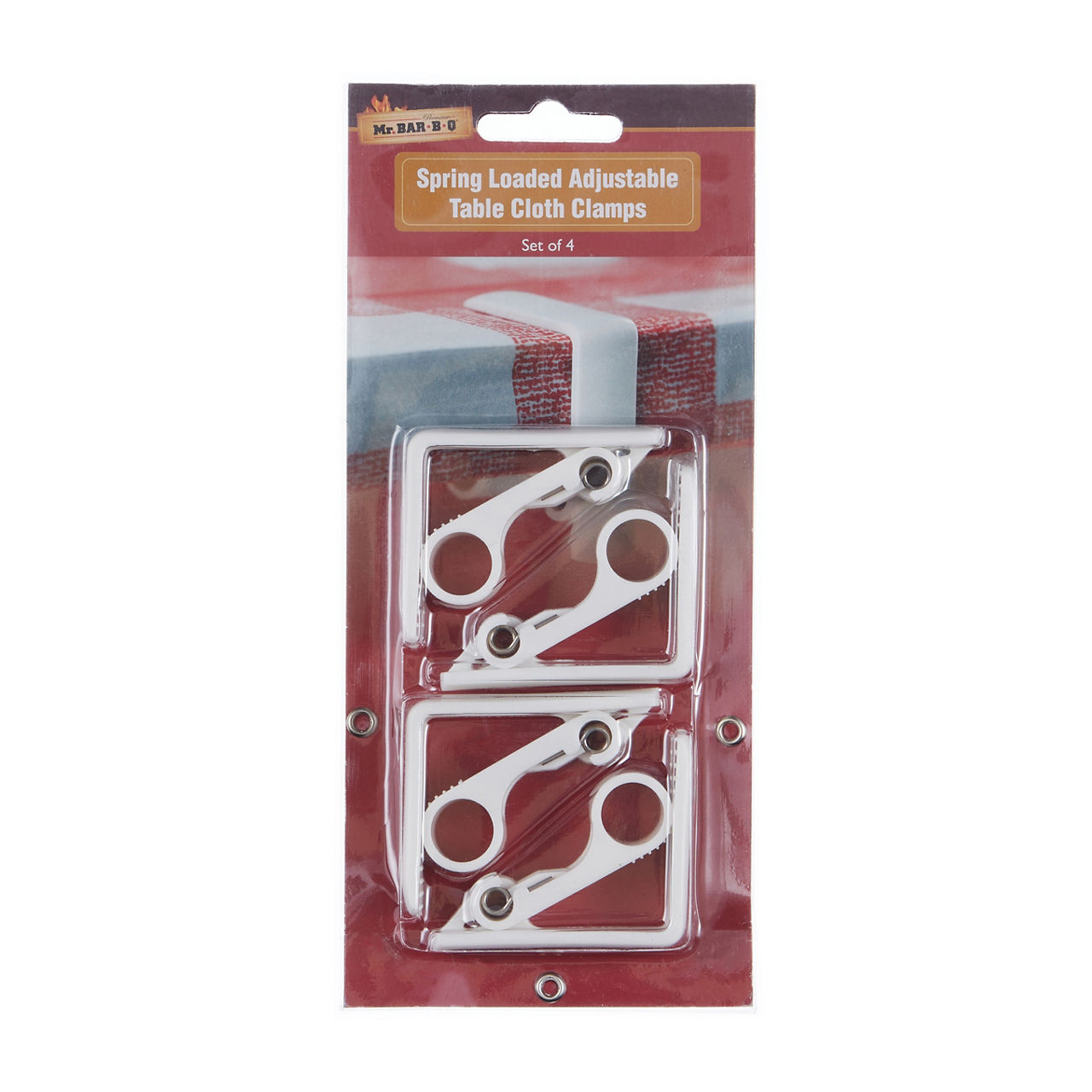 Spring Loaded Adjustable Table Cloth Clamps, 4 Count