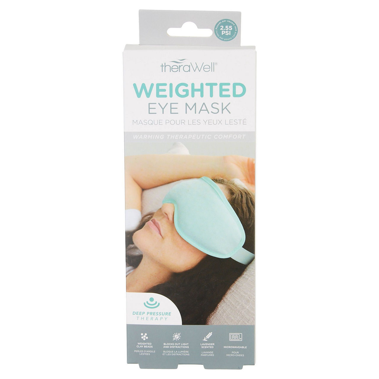 Therawell Weighted Eye Mask, Teal