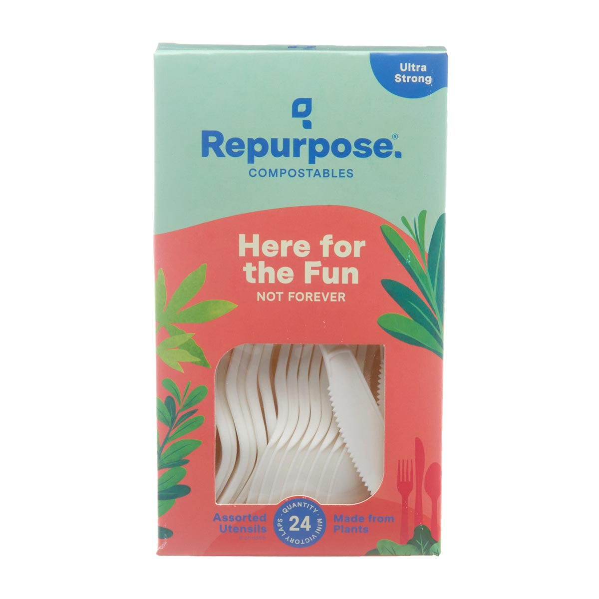 Repurpose Compostable Ultra Strong Assorted Cutlery, 24 Count