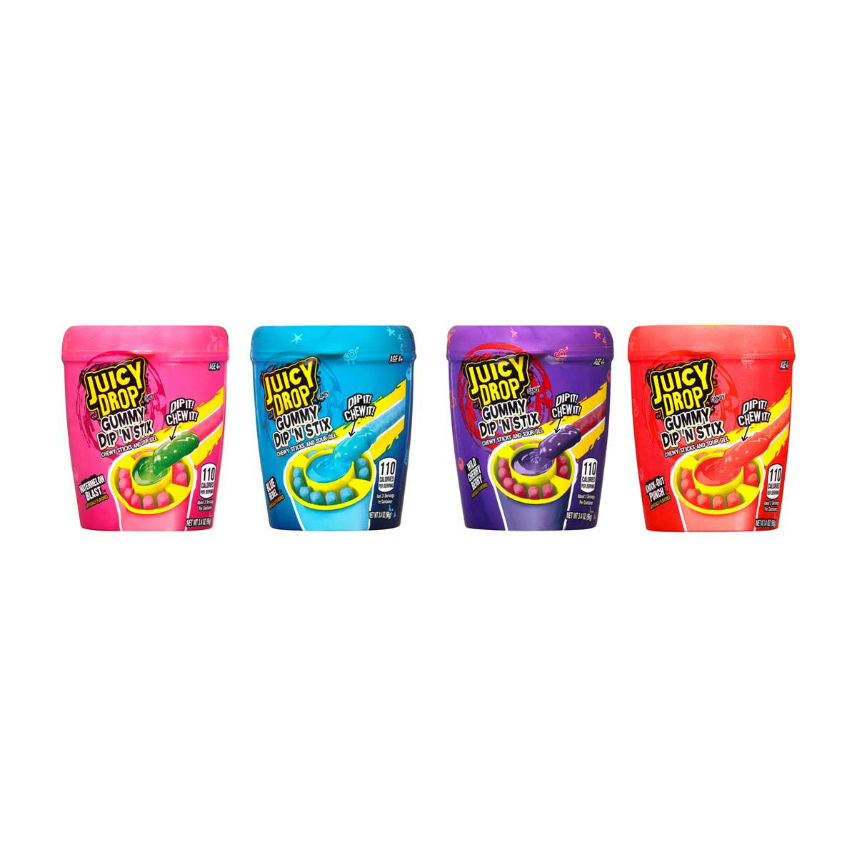 Juicy Drop Gummy Dip n' Stix, Assorted