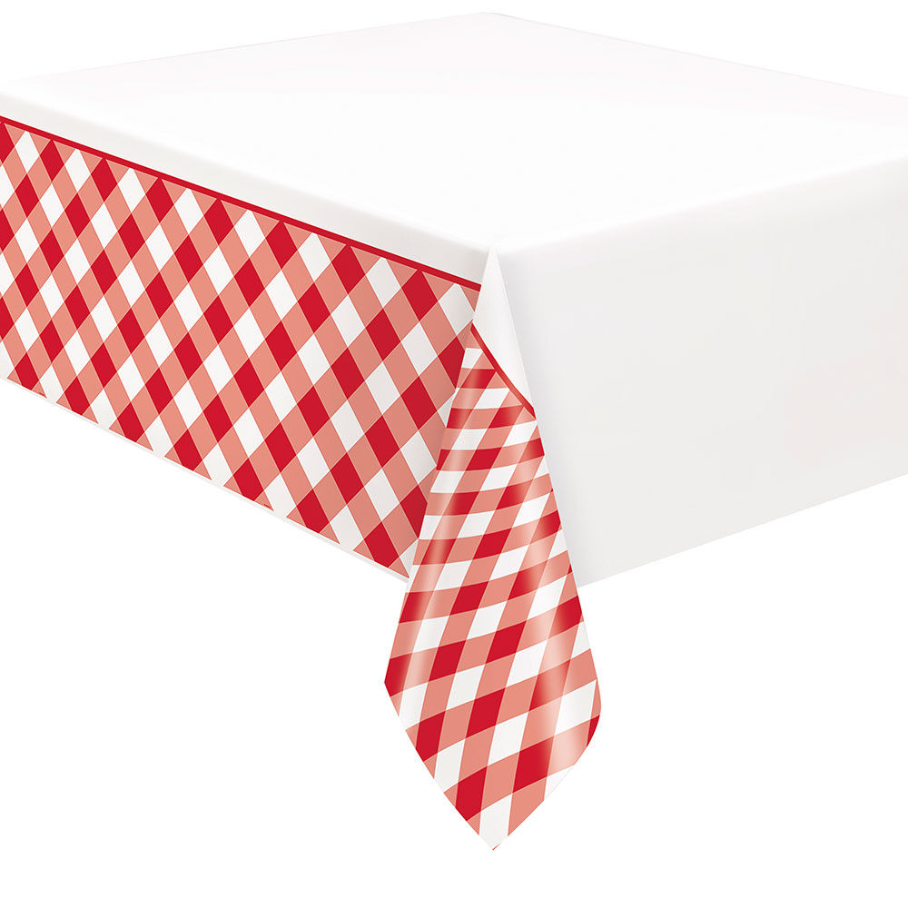 Reusable Plastic Picnic Plaid Tablecloth, 54 x 84 in.
