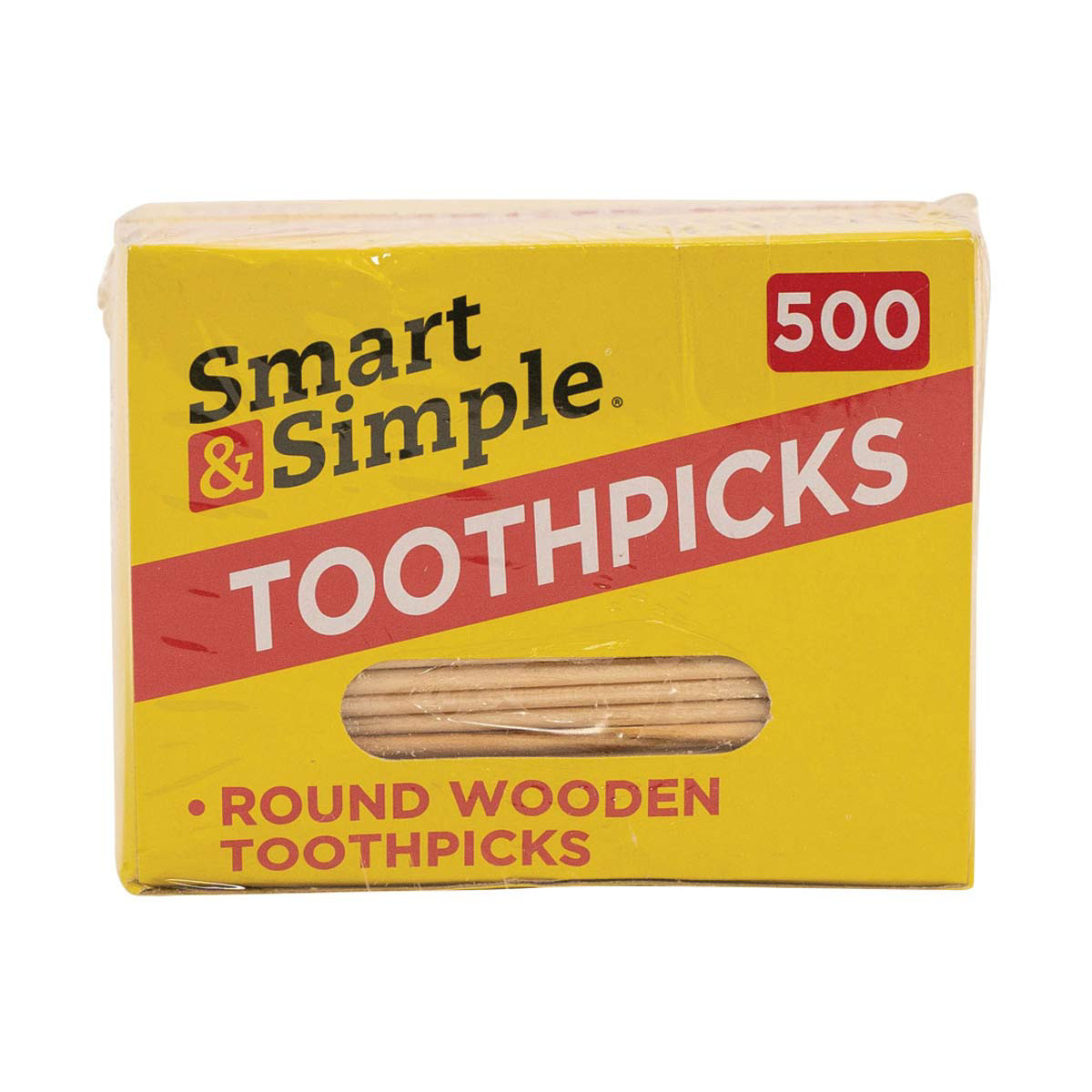 S&S Round Wooden Toothpicks, 500 ct