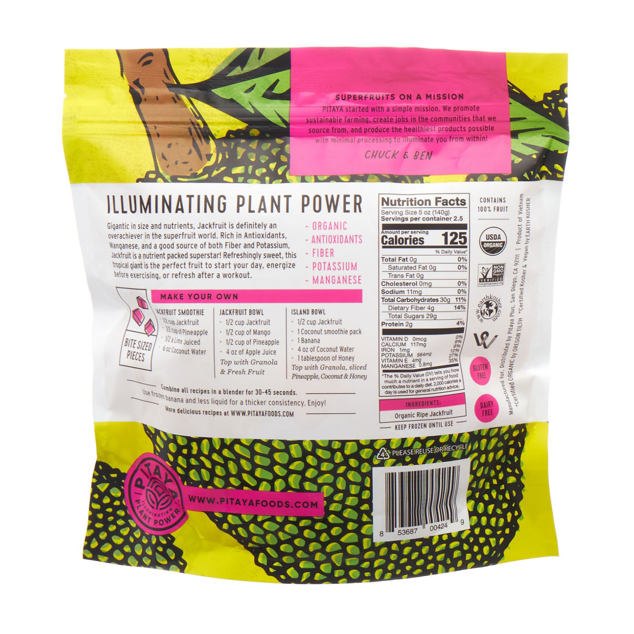 Pitaya Jackfruit Bite-Sized Cubes, 12 oz.