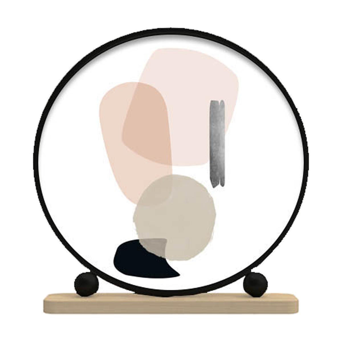 Metal Tabletop Sign, Geometric Pattern