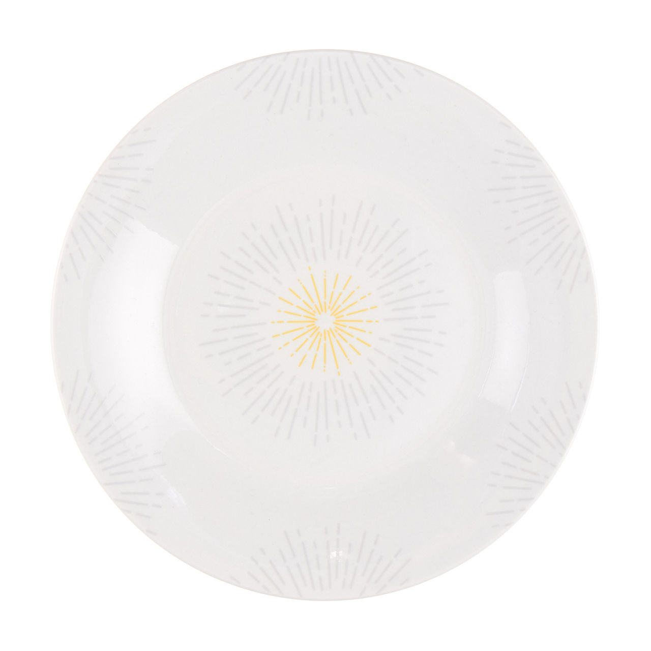 Yellow Starburst Ceramic Salad Plate, 7 in.
