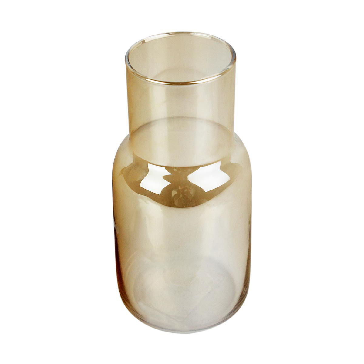 Iridescent Amber Glass Vase, Large