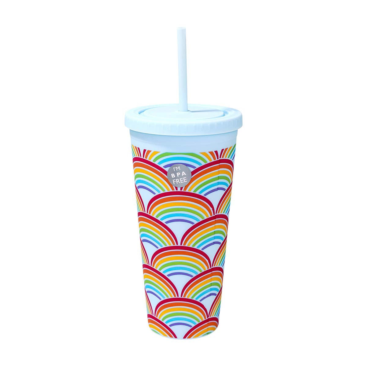 Rainbow Rubber Coated Tumbler, 24 oz.