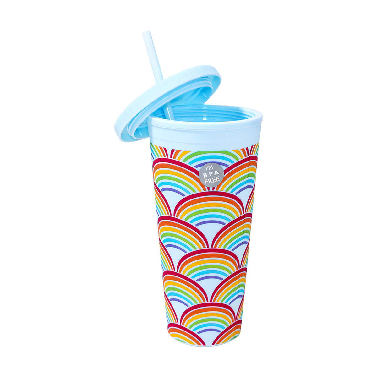 Rainbow Rubber Coated Tumbler, 24 oz.