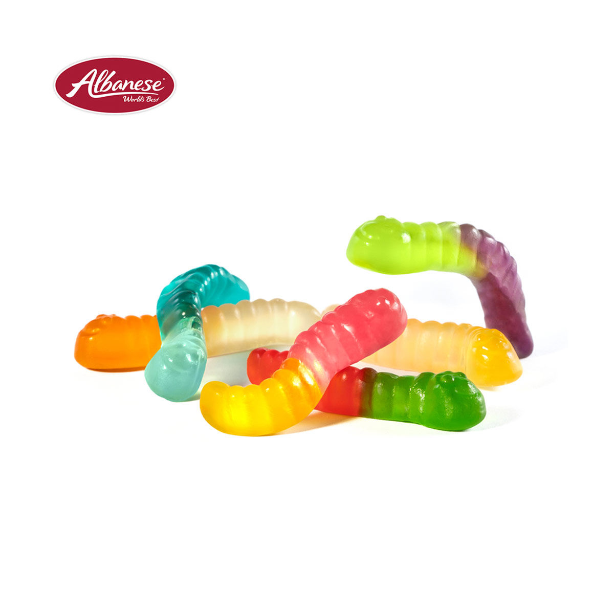 Albanese World's Best 12 Flavor Mini Gummi Worms, 7.5 oz