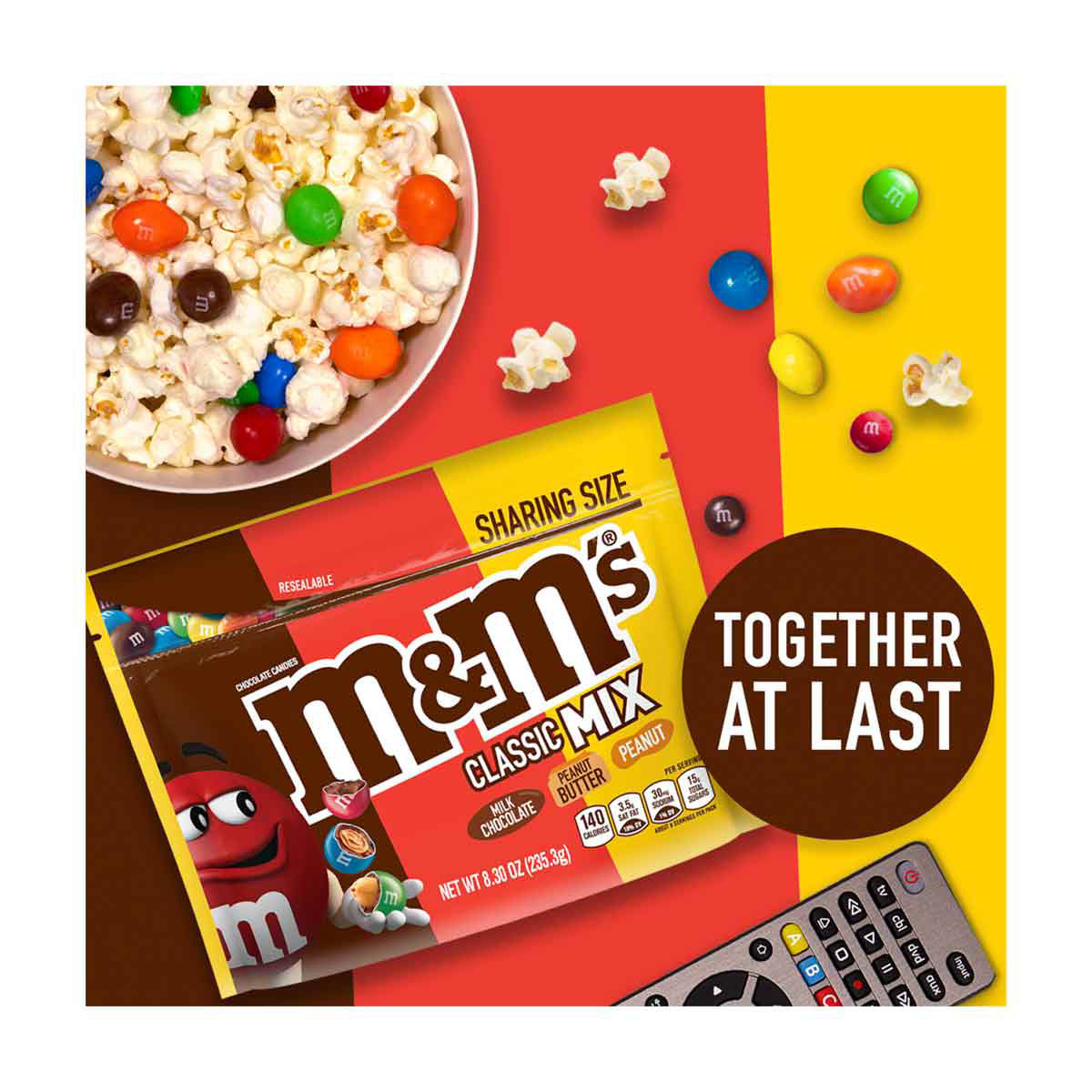 M&M's Classic Mix Sharing Size Chocolate Candy, 8.3 oz.