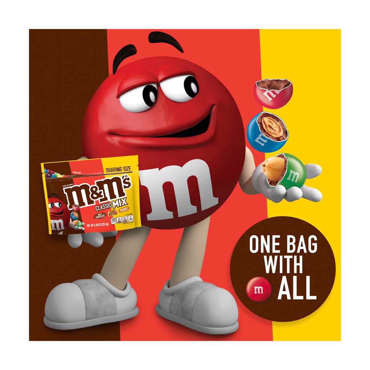 M&M's Classic Mix Sharing Size Chocolate Candy, 8.3 oz.