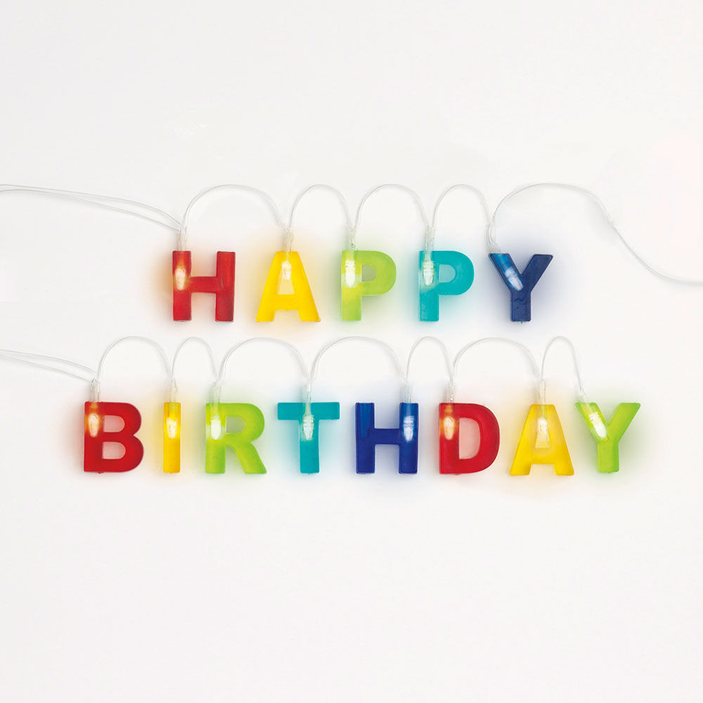 321 Party! LED Happy Birthday Garland, 4 ft. | Hamilton Place