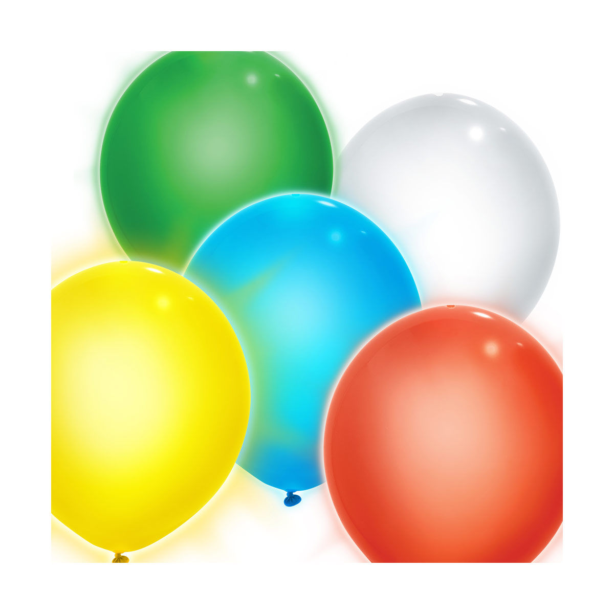 Popshelf Illooms 9 in Assorted Bold LED Light Up Balloons, 5 Count ...