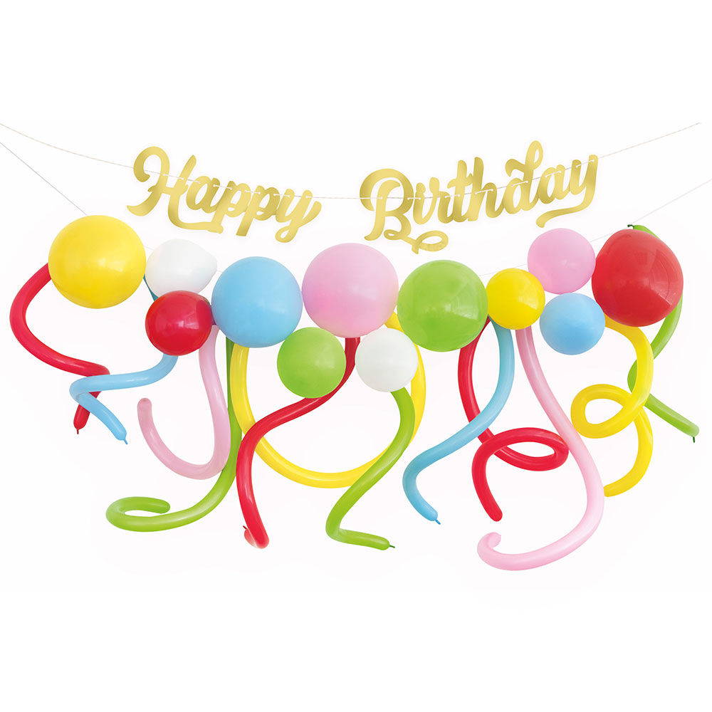 321 Party! Foil Gold Birthday Banner and Balloon Garland Kit, 6 ft.