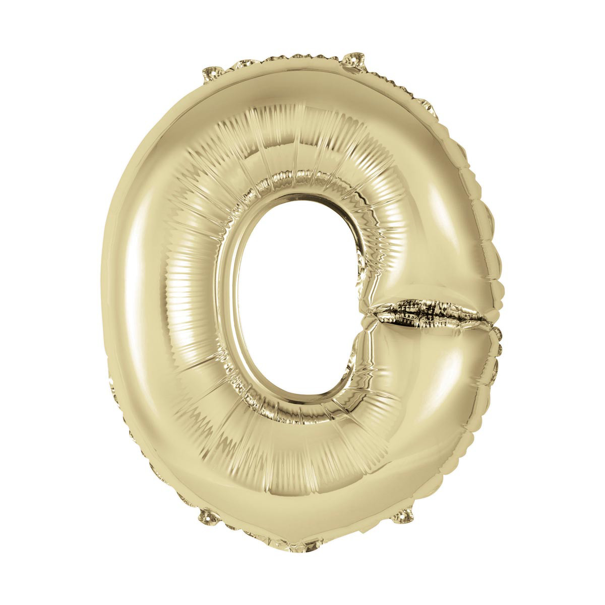 Golden Foil Letter 'O' Balloon, 14 Inches