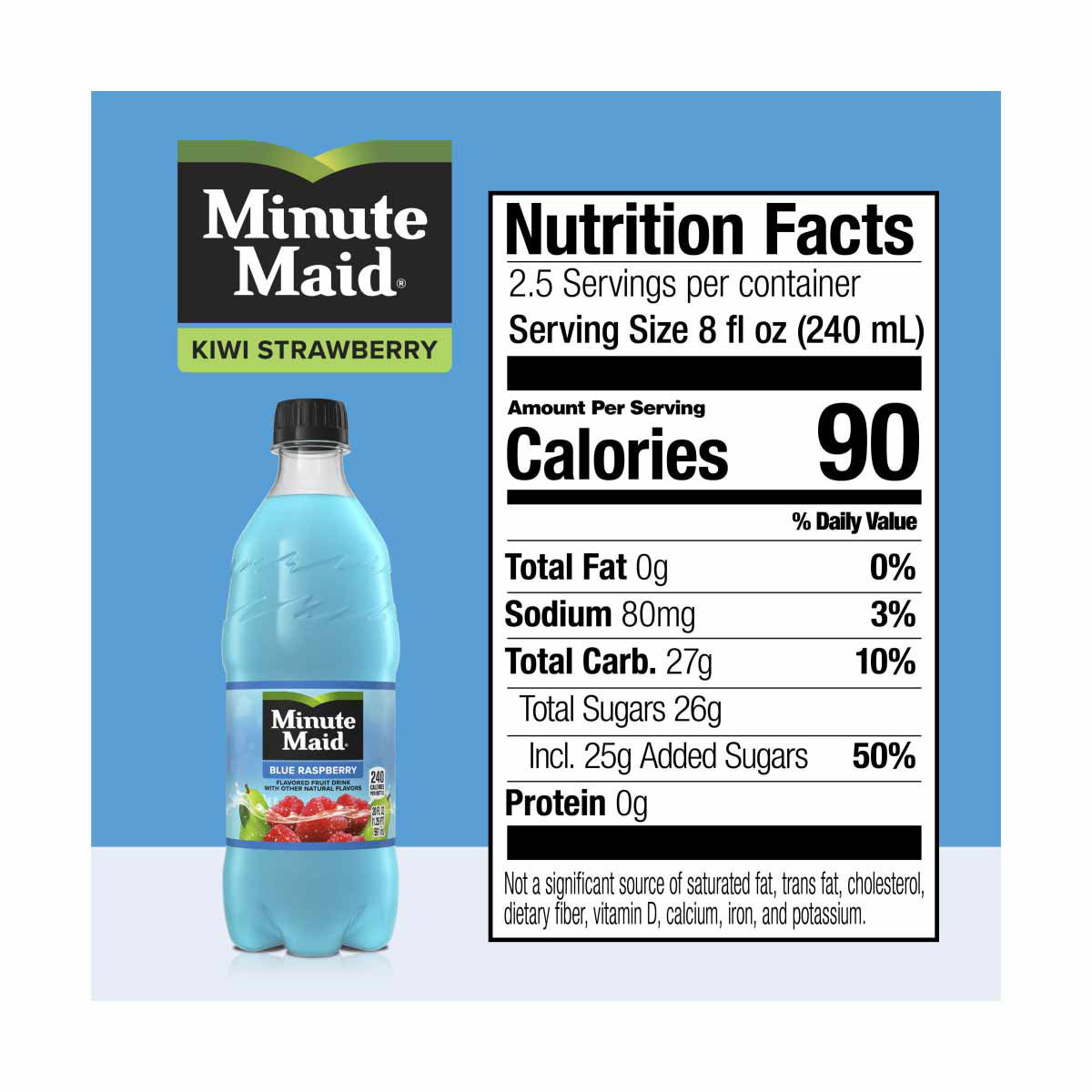 Minute Maid Blue Raspberry Bottle, 20 fl oz | Hamilton Place