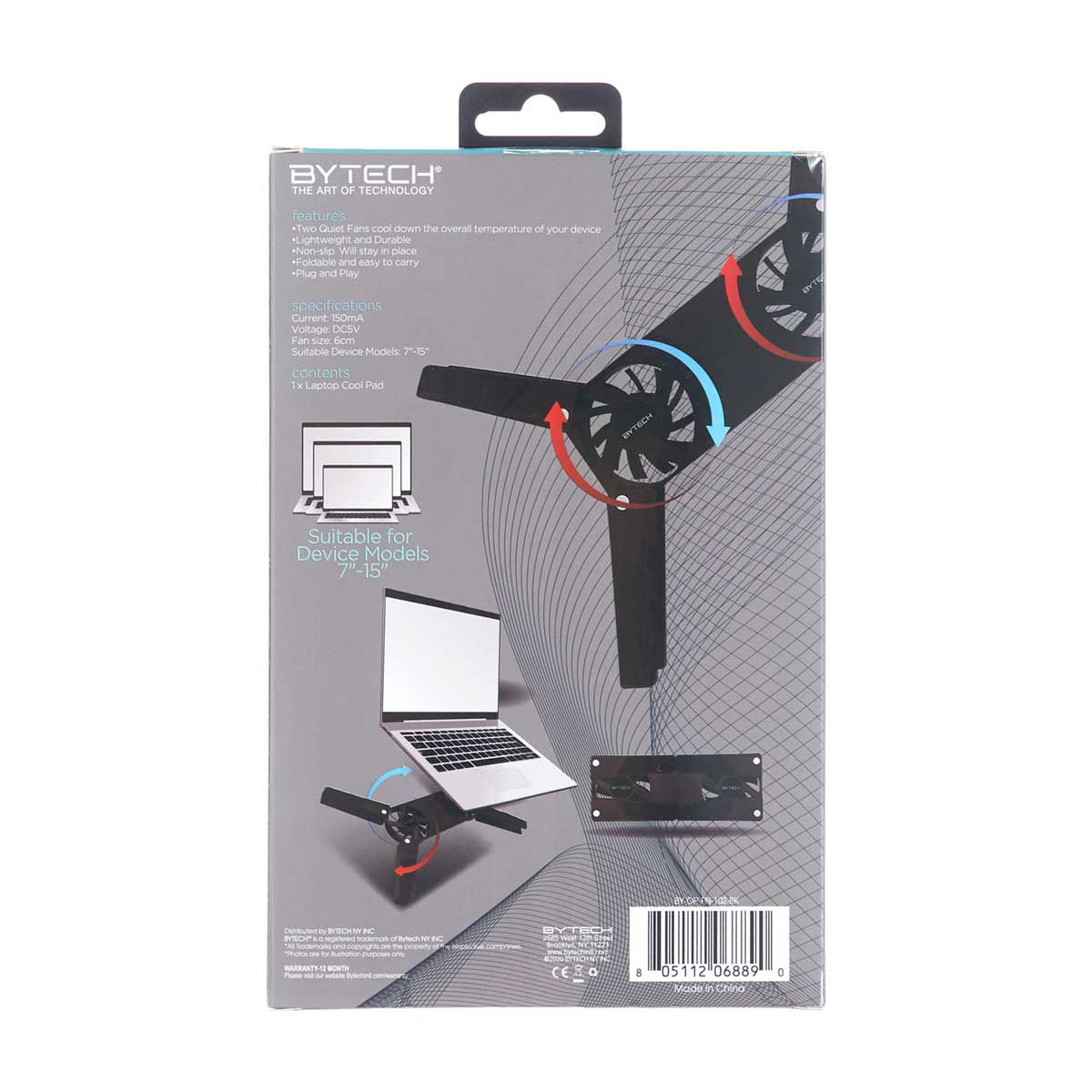 Bytech Laptop Dual Fan Cooling Pad