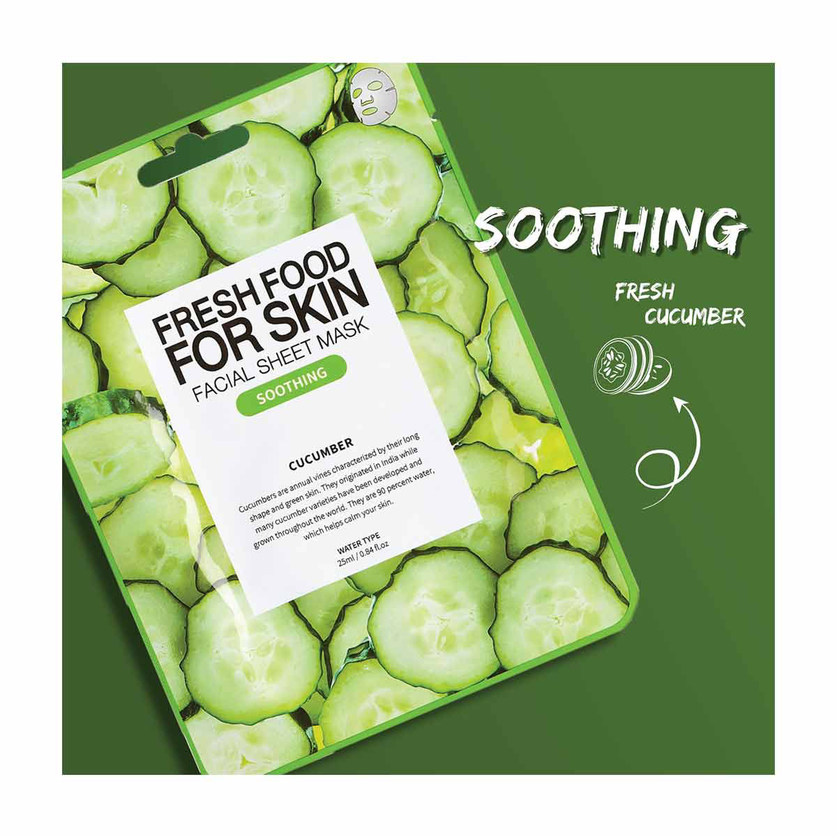 Farmskin Fresh Food Soothing Cucumber Facial Sheet Mask