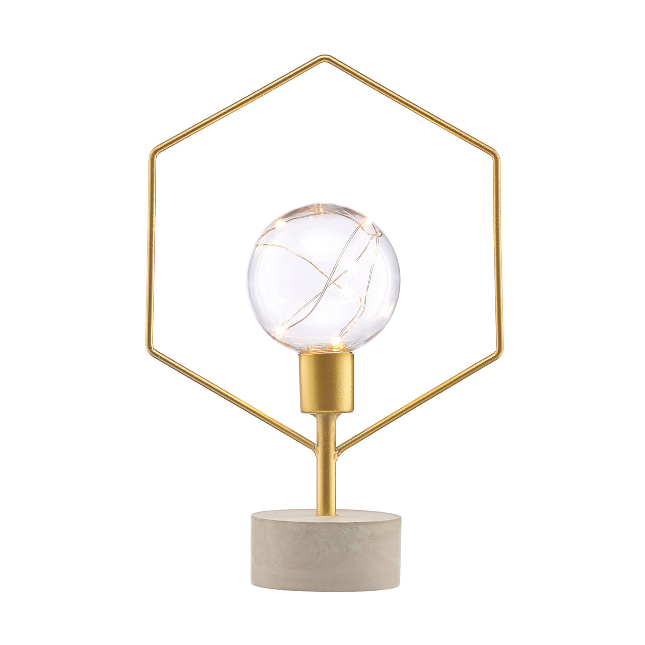 Modern Gold Edison Bulb Lamp with Round Base