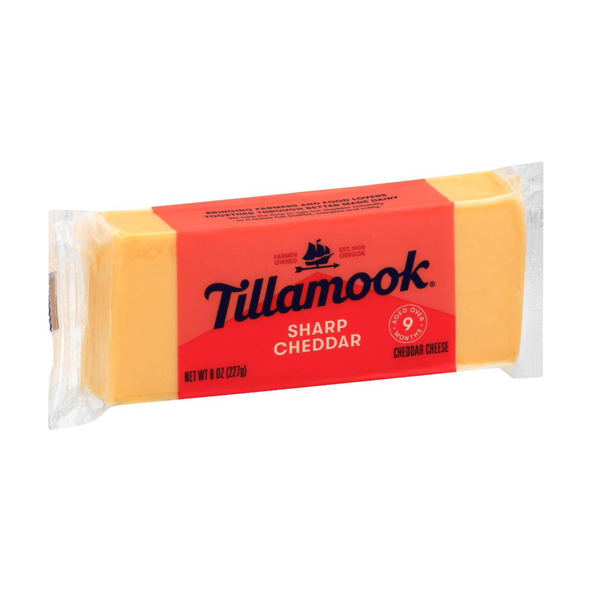 Tillamook Sharp Cheddar Cheese Block, 8 oz.