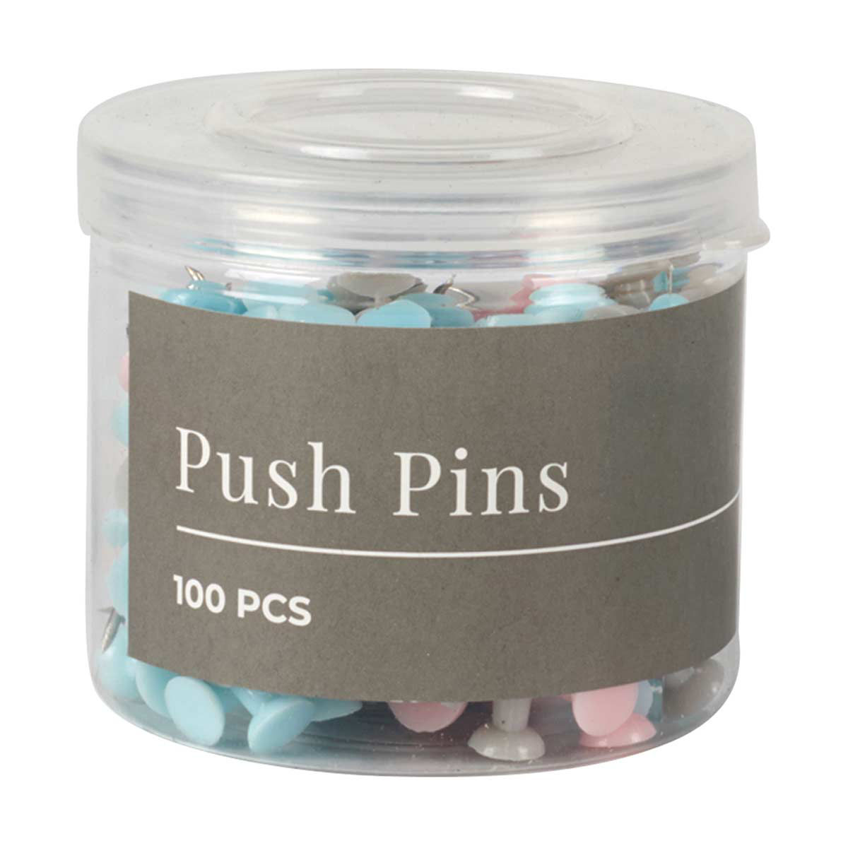 Pastel Multi-Color Push Pins, 100 Pack