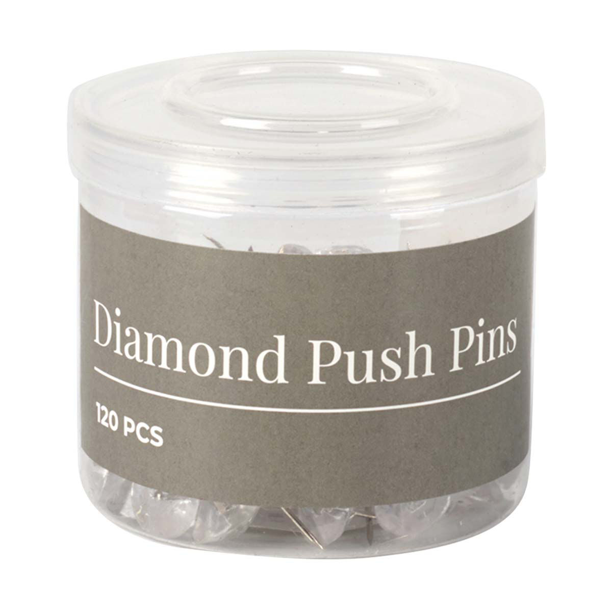 Diamond Shaped Push Pins, 120 Pack