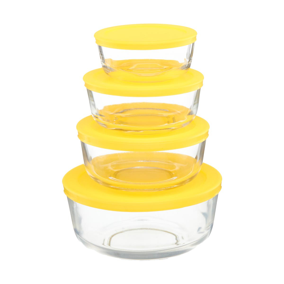 Glass Storage Bowls, Set of 4