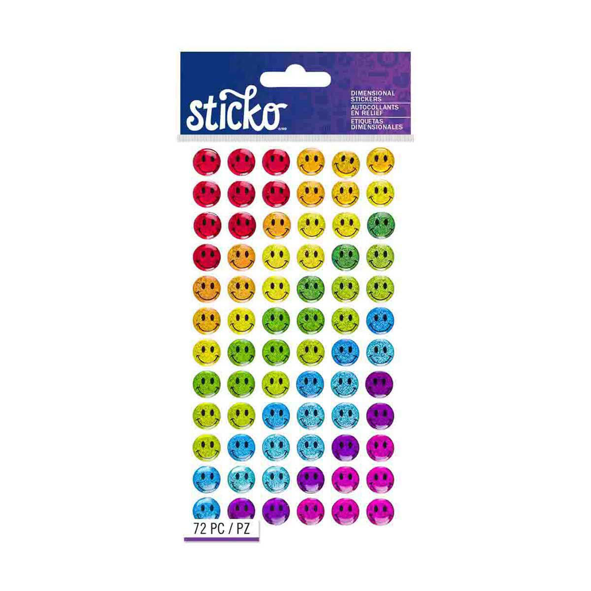 Sticko Rainbow Smiley Face Stickers