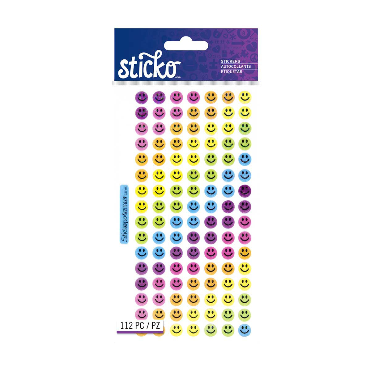 Sticko Glitter Smiley Face Stickers