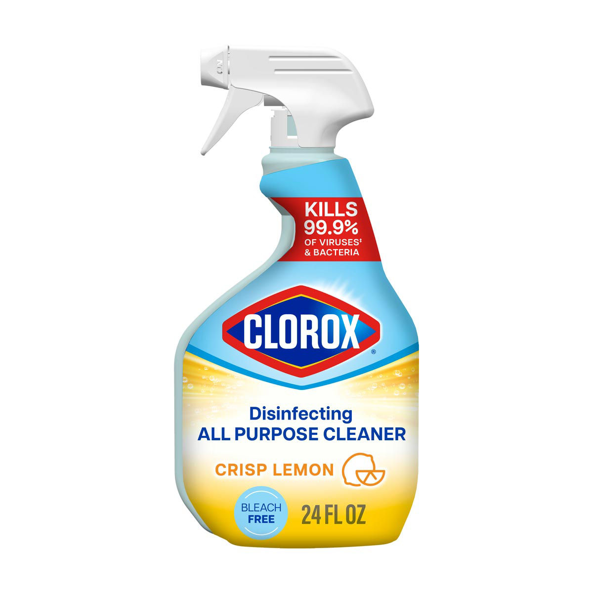 Clorox Disinfecting All Purpose Bleach Free Cleaner - Crisp Lemon, 24 fl oz