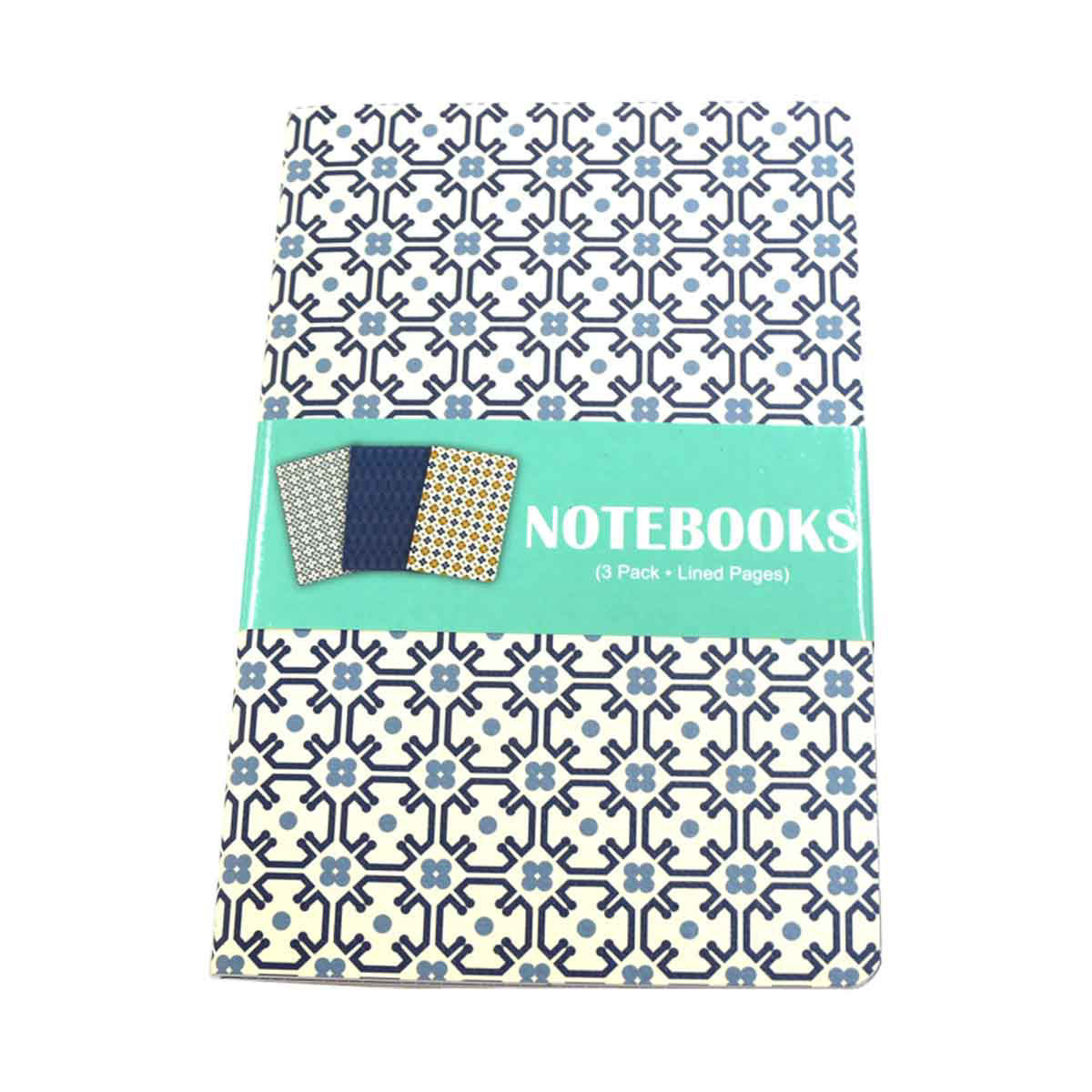 40-Sheet Pattern Journals, 3 Pack