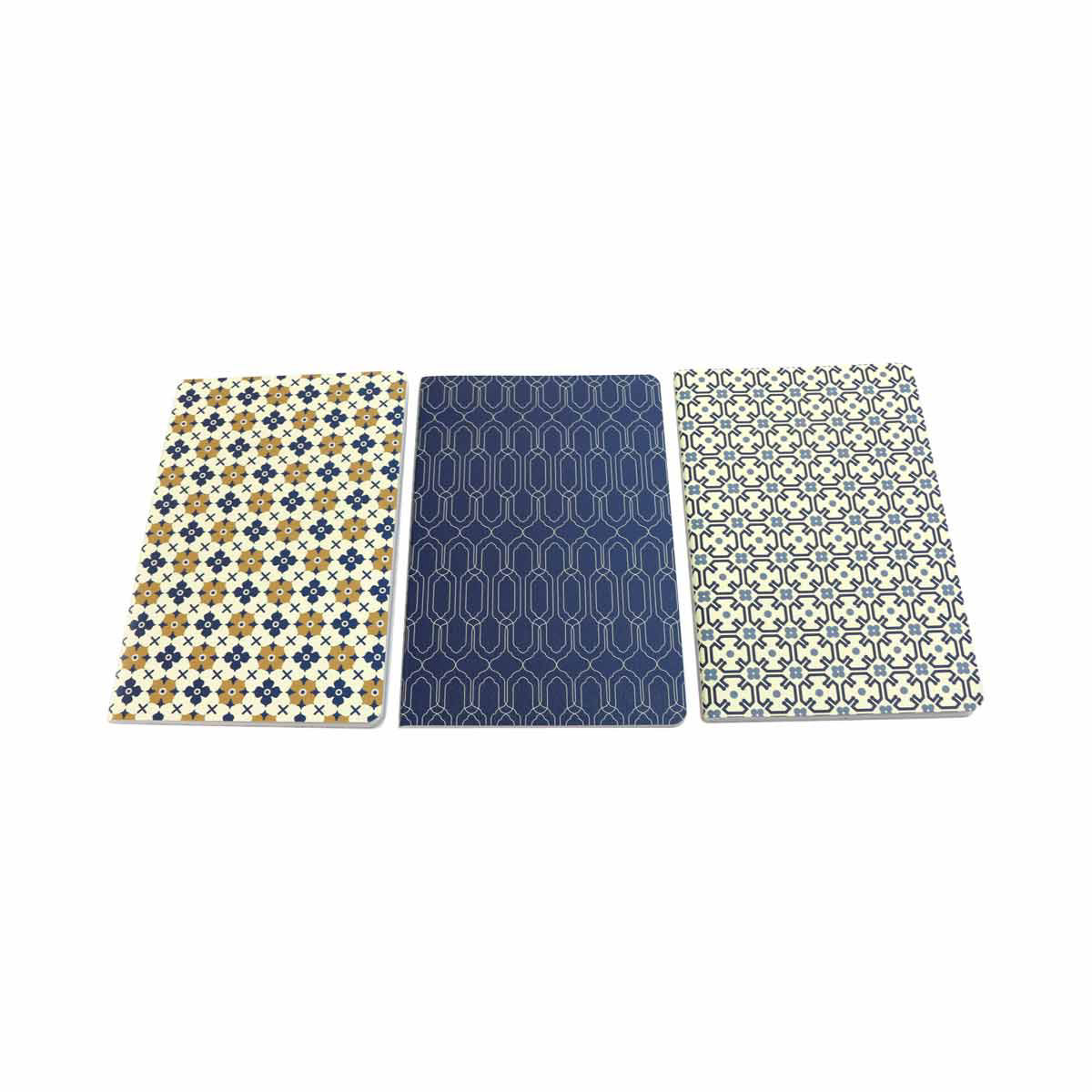 40-Sheet Pattern Journals, 3 Pack