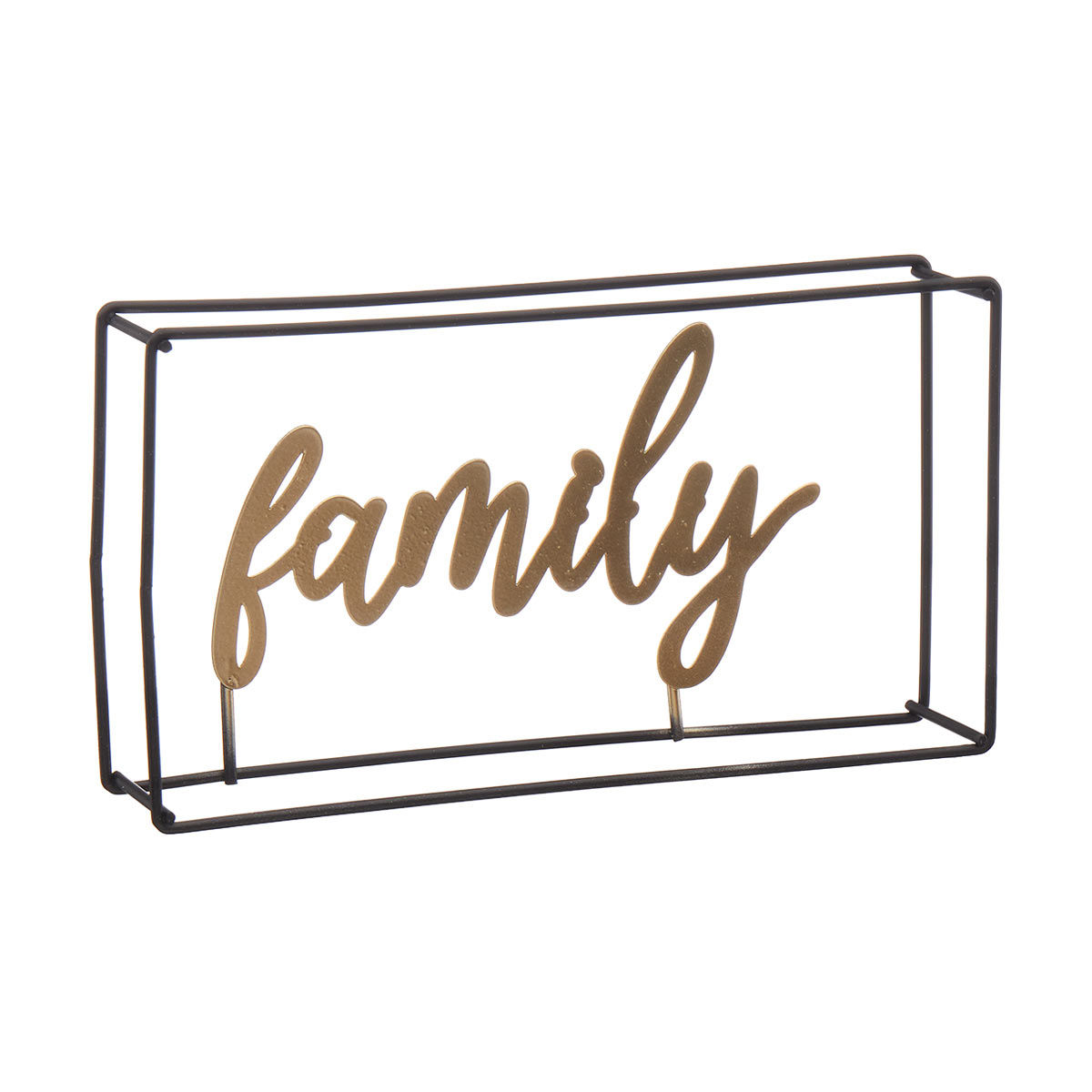 Family Word Art Metal Tabletop Decor