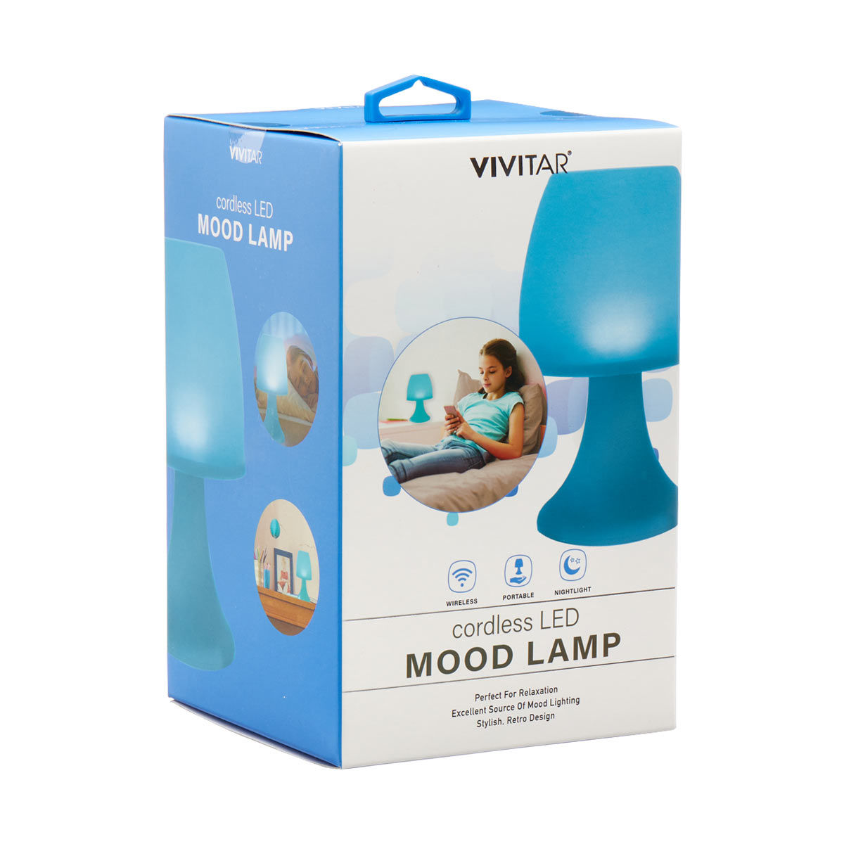 Vivitar Blue Cordless LED Mood Lamp