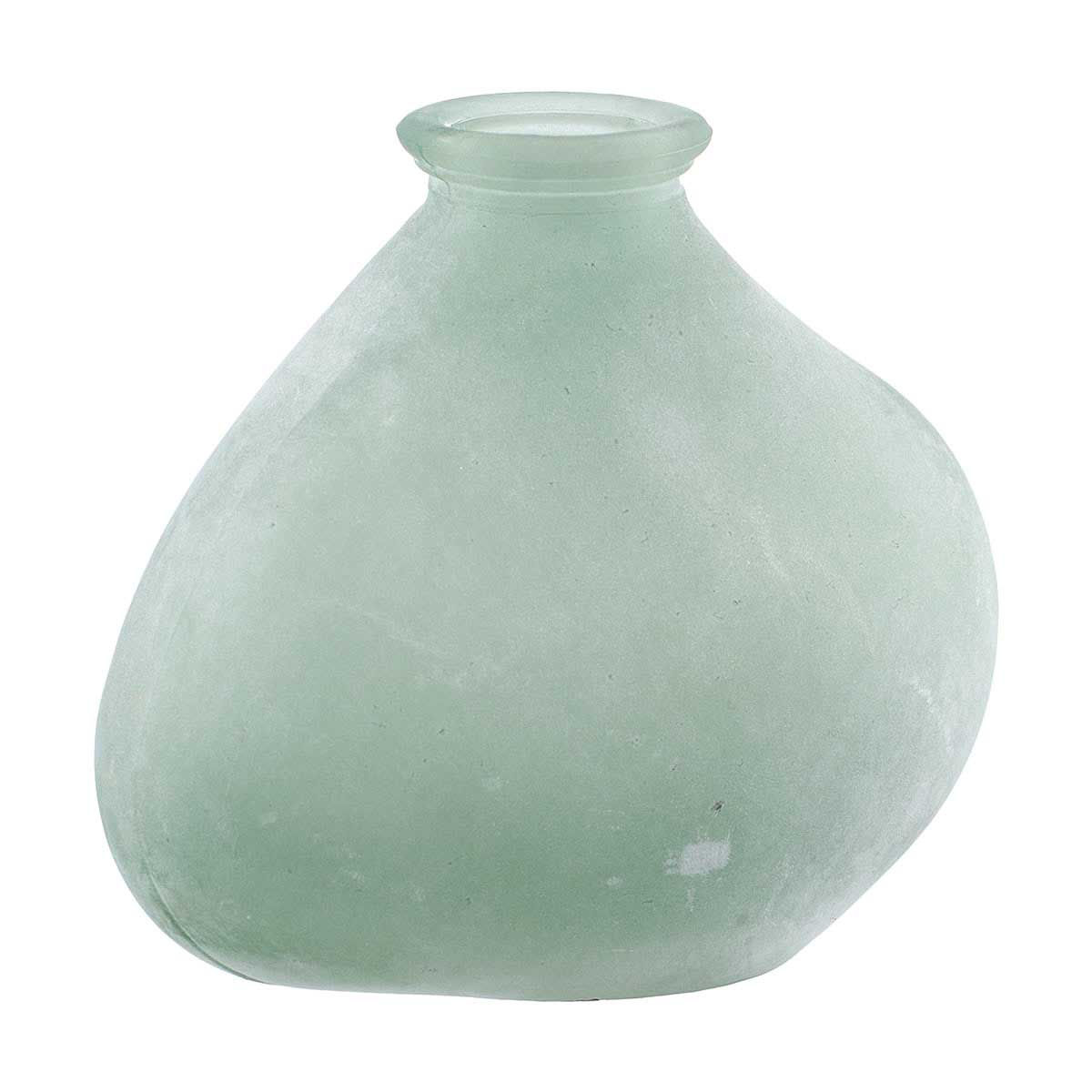 Sage Green Frosted Glass Vase