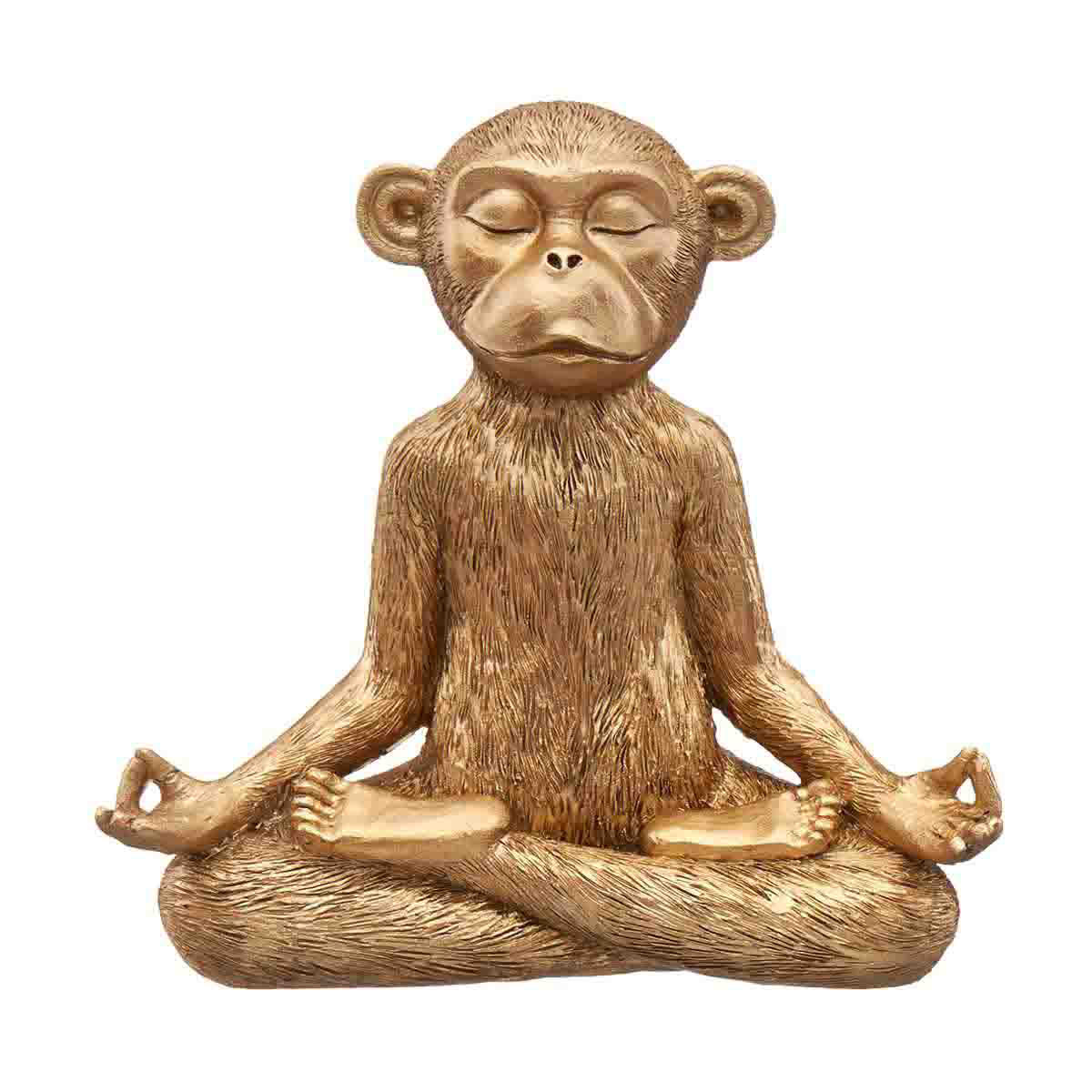 Polyresin Meditating Monkey Figurine Decor
