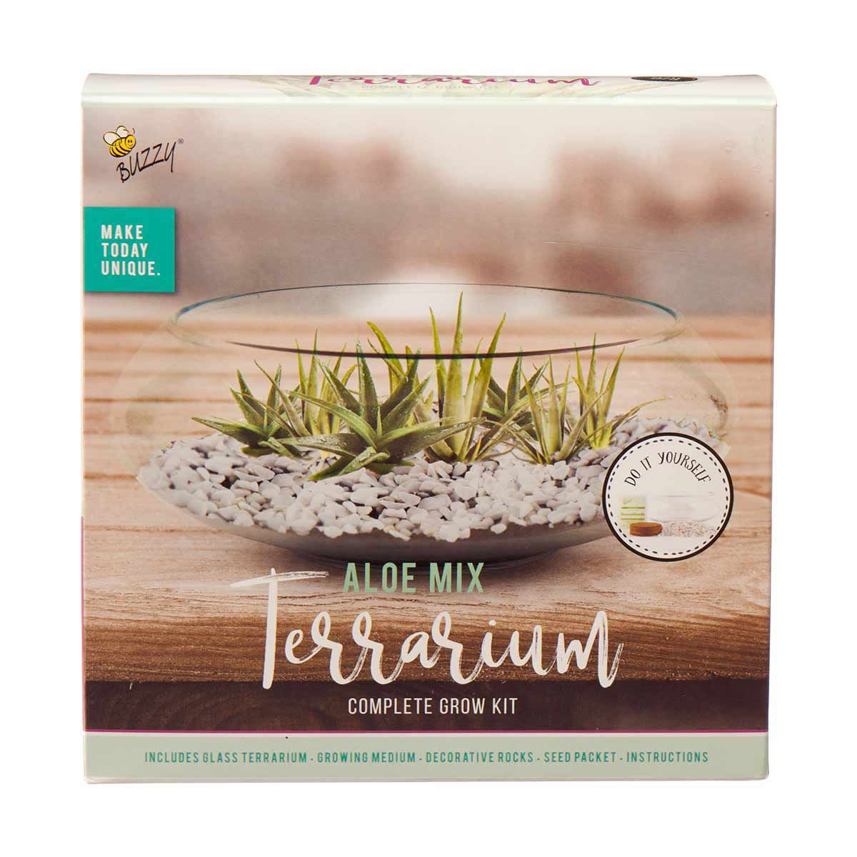 Buzzy Aloe Mix Terrarium Complete Grow Kit