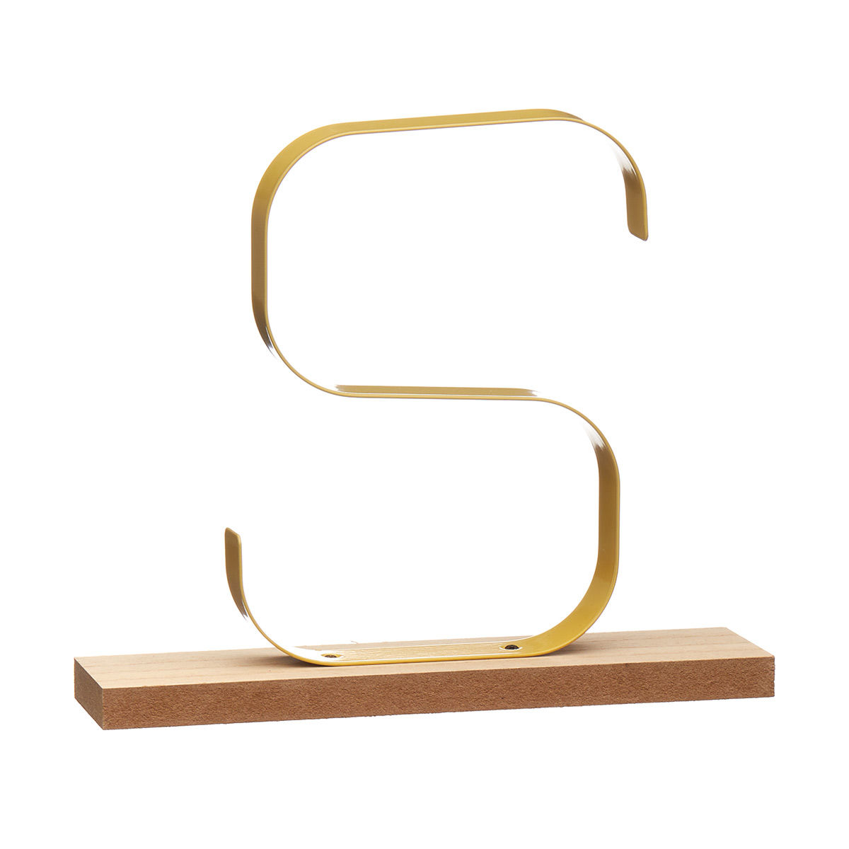 Metal Painted Monogram Letter S Tabletop Decor