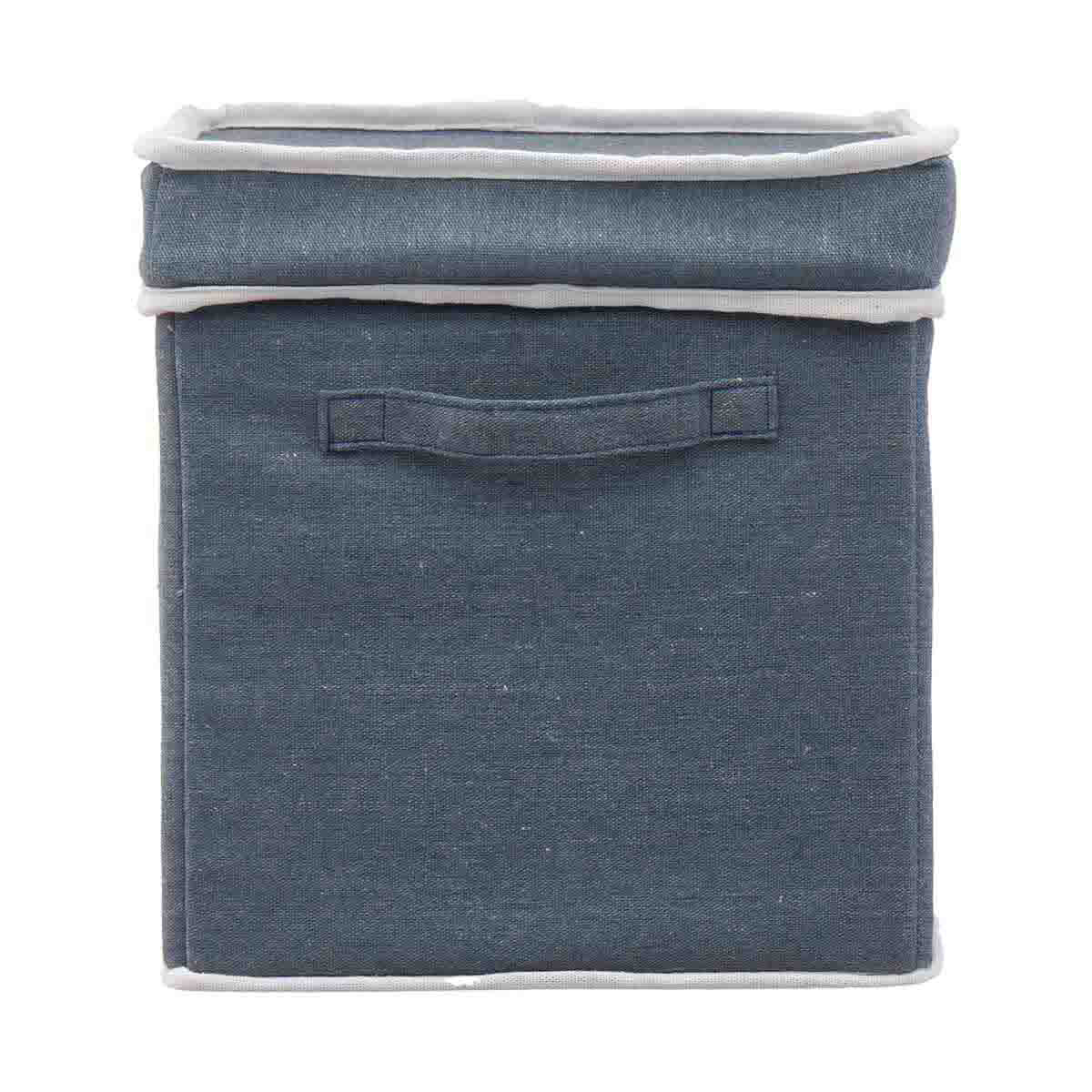 Fabric Storage Navy Blue Basket, Small