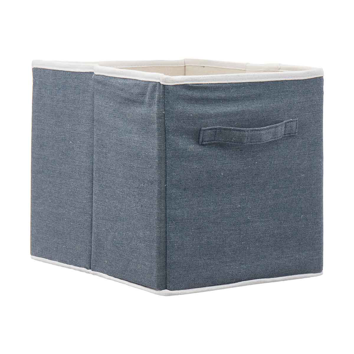Fabric Storage Navy Blue Basket, Small