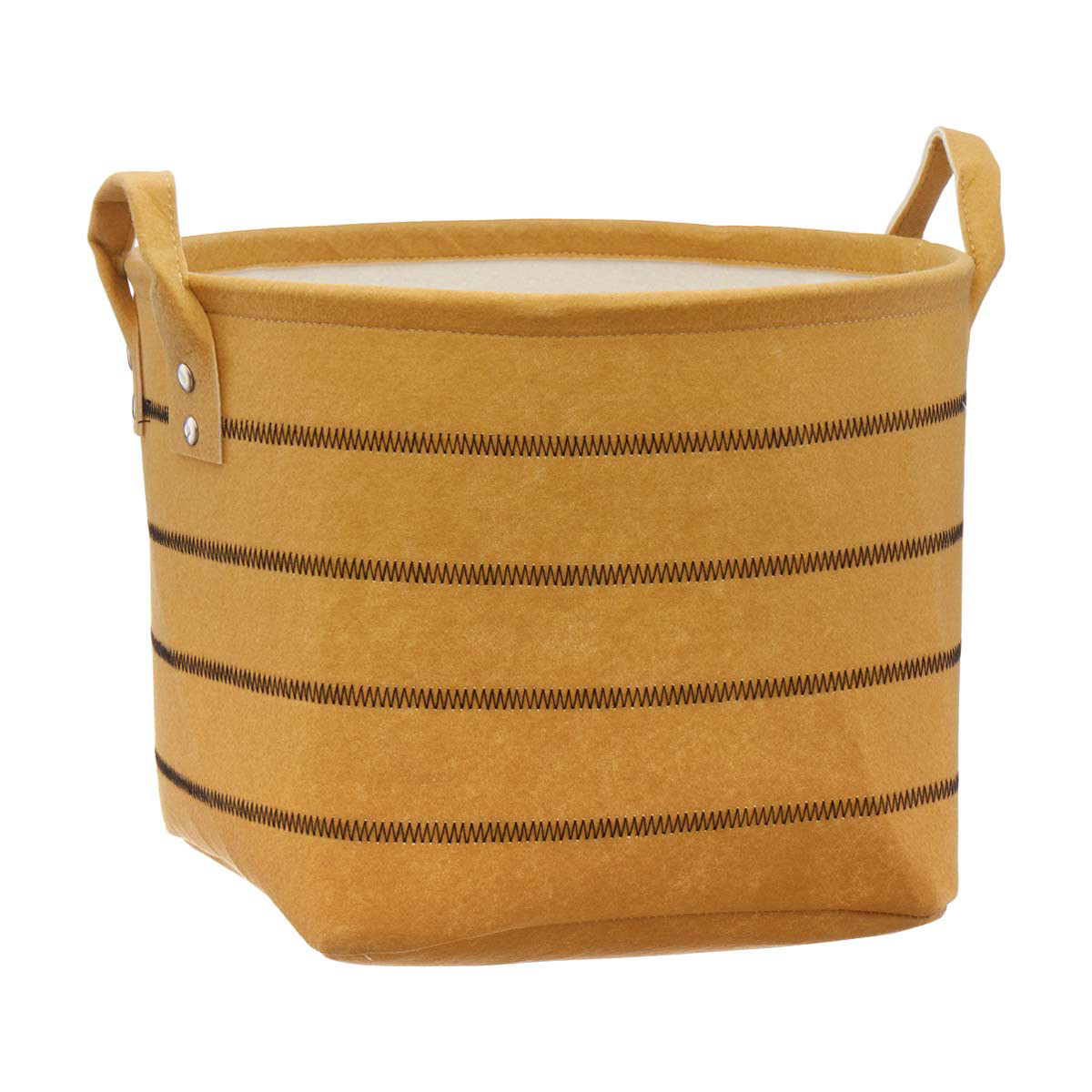 Felt Storage Basket Yellow, Small
