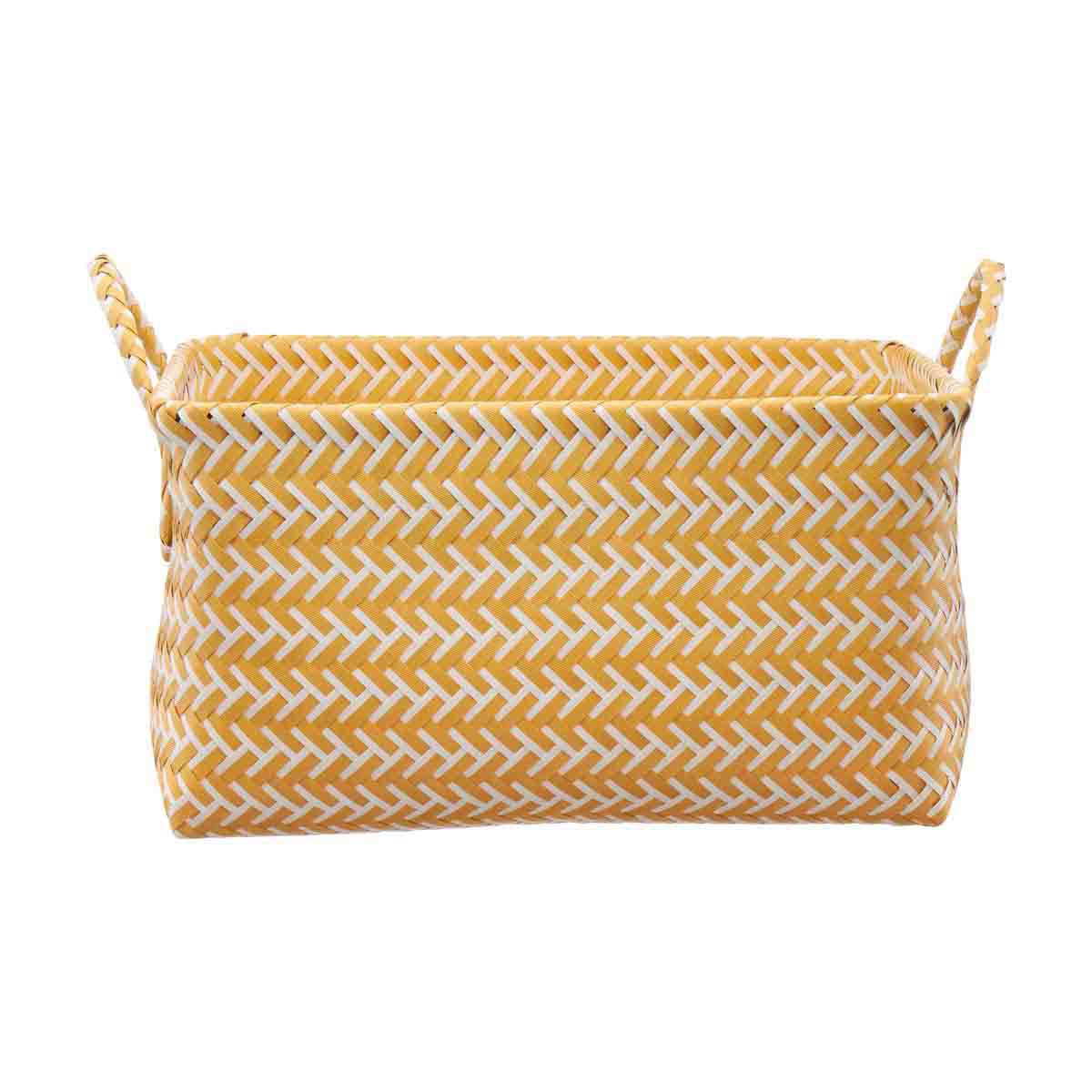 Yellow Weave Basket, Medium