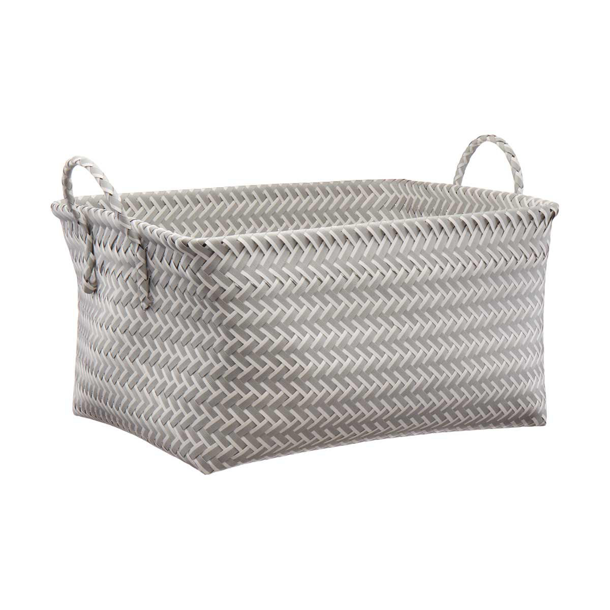 Woven Storage Gray Basket, Large