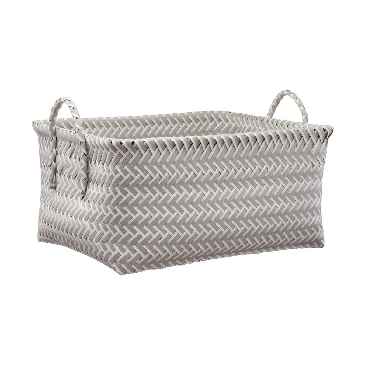 Woven Storage Gray Basket, Medium