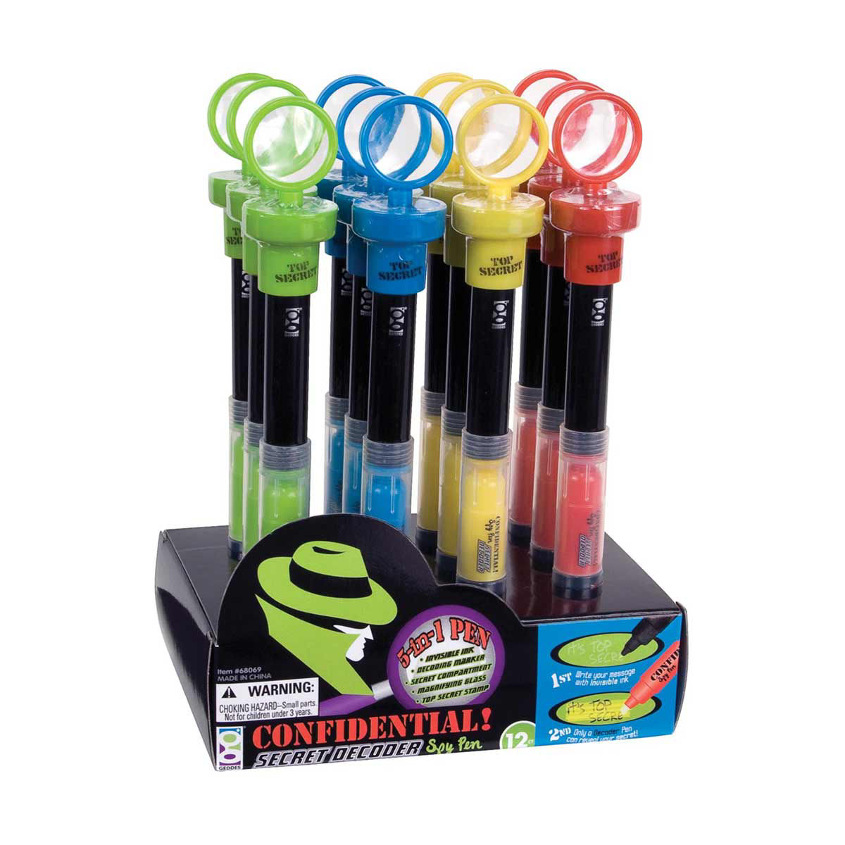 Raymond Geddes Secret Decoder Confidential 5 in 1 Spy Pens